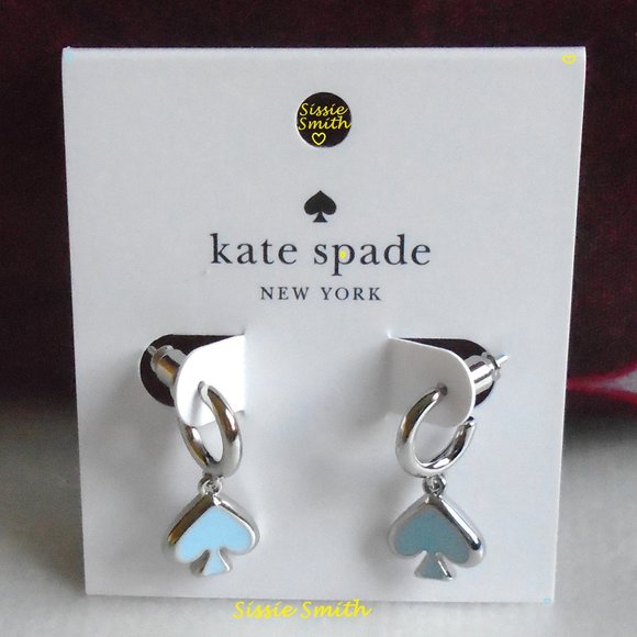 kate spade | Jewelry | Kate Spade Spot The Spade Enamel Celeste Blue ...